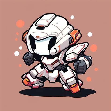 Premium AI Image Minimal Japanese Kawaii Robot Chibi Anime Vector Art Sticker With Clean Bold