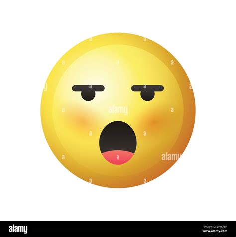Hochwertiges Emoticon isoliert auf weißem Hintergrund Emoji Gesicht mit offenem Mund Gelbes