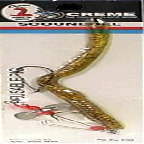 Creme Pre Rigged Weedless 6 Scoundrel Worm Lure Ice Tea