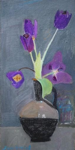 Купити картину «Тюльпани з квітами олійними фарбами на полотні в стилі мінімалізм Зіновеєва