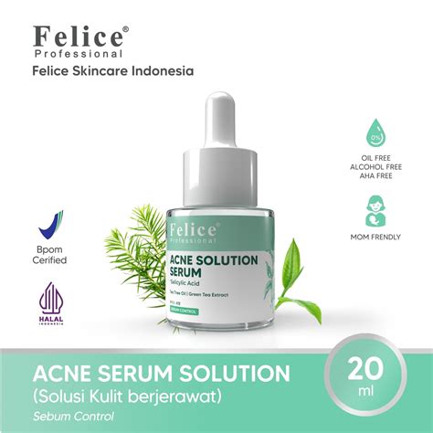 Jual Felice Skincare Serum Acne Solution 20ml Shopee Indonesia