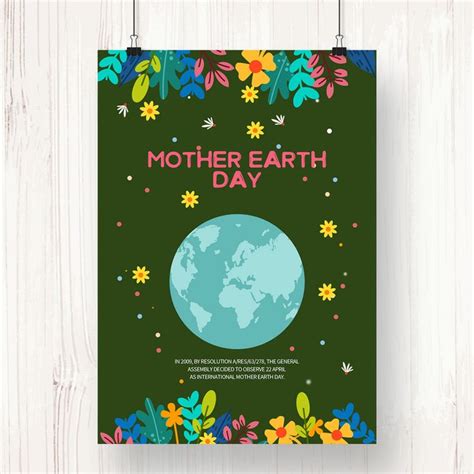 Green Earth Mother Day Plant Poster Psd Free Download Pikbest