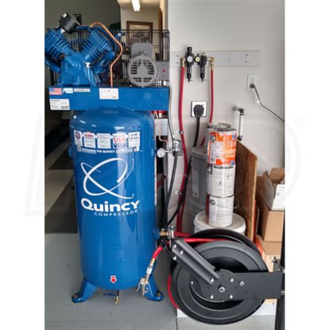 Quincy 2v41c60vc Qt Pro 5 Hp 60 Gallon Two Stage Air Compressor 230v 1