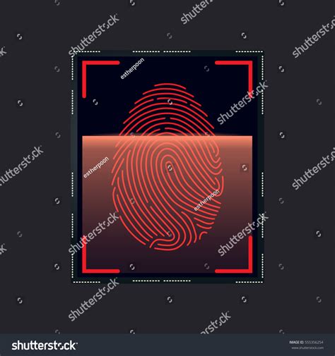 Mobile Fingerprint Sensor Stock Vector Royalty Free Shutterstock