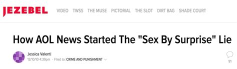 How Aol News Started The “sex By Surprise” Lie