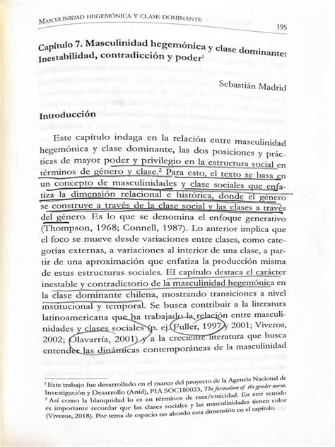 Masculinidad Hegemónica Y Clase Dominante Pdf