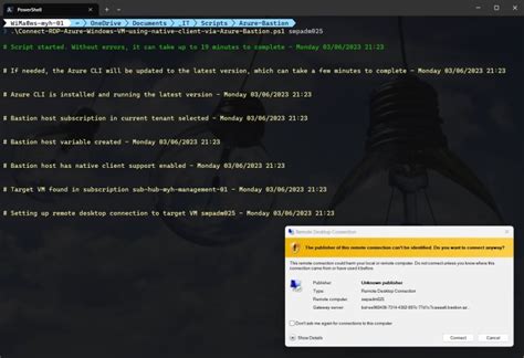 Connecting To An Azure Windows Vm Using An Azure Powershell Script And Native Client Via Azure
