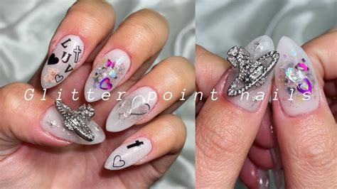 Sub셀프네일 심쿵 글리터 네일 💖 드릴 오프부터 팁 연장까지💅 키치네일 하이틴 네일 네일 Asmr Youtube