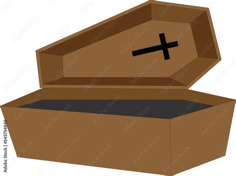 Vector Illustration Of A Coffin Stock Vector Adobe Stock