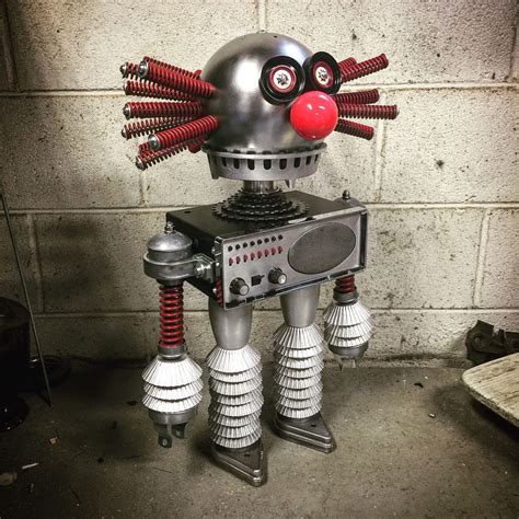 Found Object Robot Assemblage Evil Clown By Brian Marshall Evil