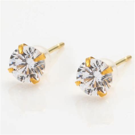 日本製ピアス K18ポスト キュービック 4mm 金属アレルギー対応ピアス 18金k18 ジャパントレード公式｜日本製アクセサリーの卸