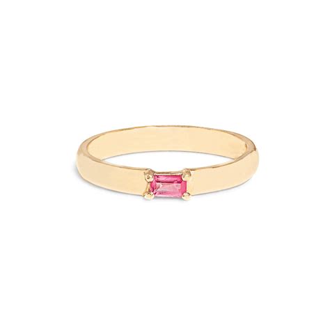 Stone And Strand Ruby Baguette Pinky Ring