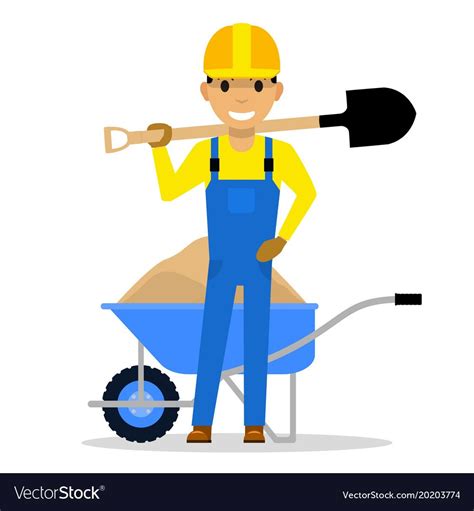 Человек с лопатой рисунок 50 фото