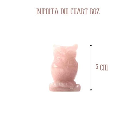 Figurina Sculptata Manual 5 Cm Bufnita Din Cristal Semipretios