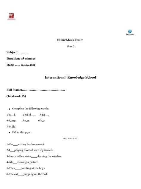 Mock Exam 2024 2025 Pdf Pdf
