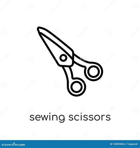 Sewing Scissors Icon From Sew Collection Stock Vector Illustration