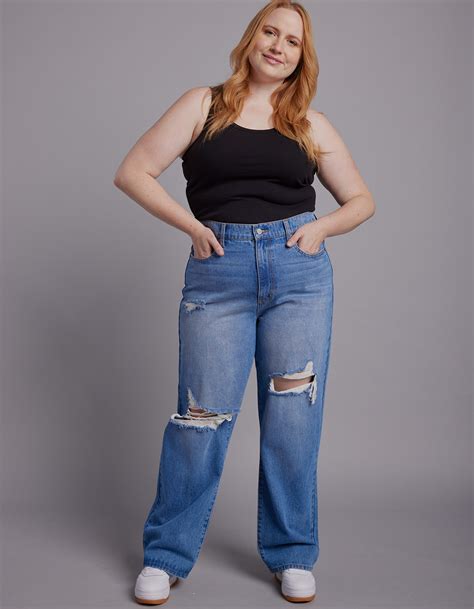Rsq Womens High Rise Baggy Jeans Medium Wash Tillys