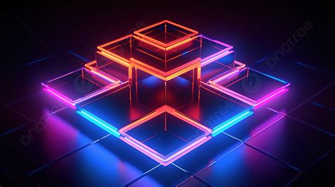 네온 조명 기하학적 배경의 3d 일러스트 네온 모양 네온 효과 네온 배경 일러스트 및 사진 무료 다운로드 Pngtree