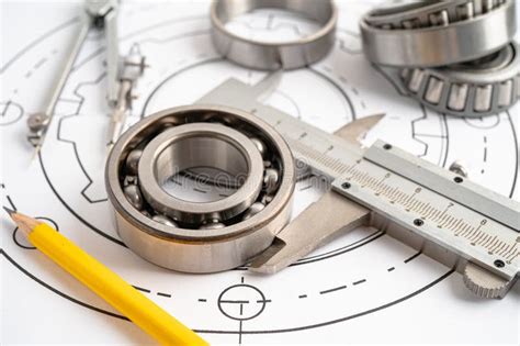 Herramientas De Ingeniería E Industrial Mecánica Con Pinzas De Calibre Y Baloncesto Metálico