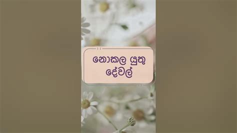 නොකල යුතු දේවල් Youtube