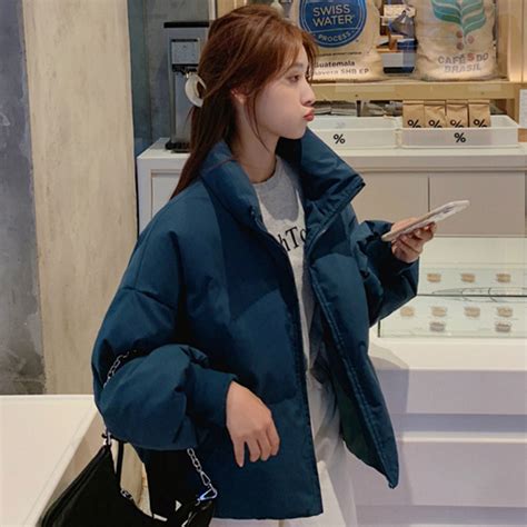 티몬 글로벌 홀세일 숏 패딩두꺼운 면복 외투 여성 한국판 헐렁한 면옷 솜저고리 빵옷 2022년 신상 가을겨울 패딩 여성 여성의류