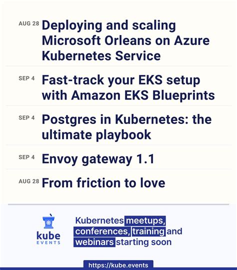 Kube Events On Linkedin 📅 Kubernetes Events Starting In The Next 24