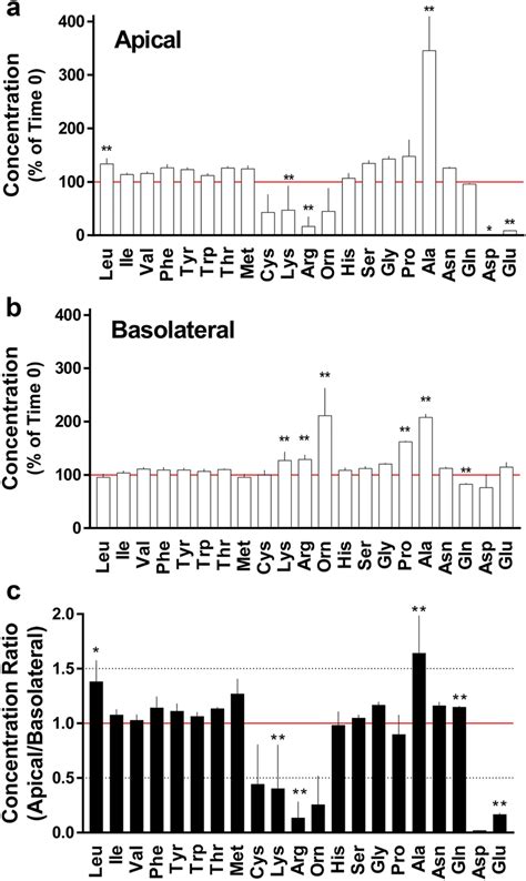 Amino Acid Concentrations In The Apical And Basolateral Media Exp 1 Download Scientific