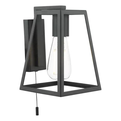 Där Lighting Cla0722 Claudia Matt Black Wall Light Uk