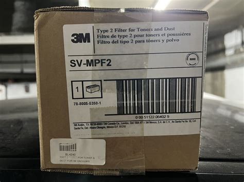 3M Type 2 Toner & Dust Filter (SV-MPF2) for 3M Service Vacuum 497 NOS ...