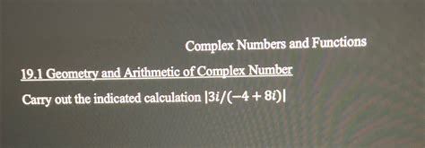 solved complex numbers and functions19 1 ﻿geometry and