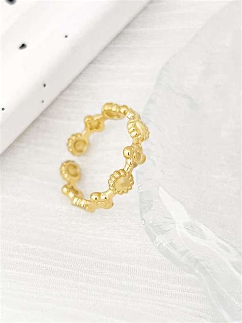 Geometric Round Dot Open Ring Shein Usa