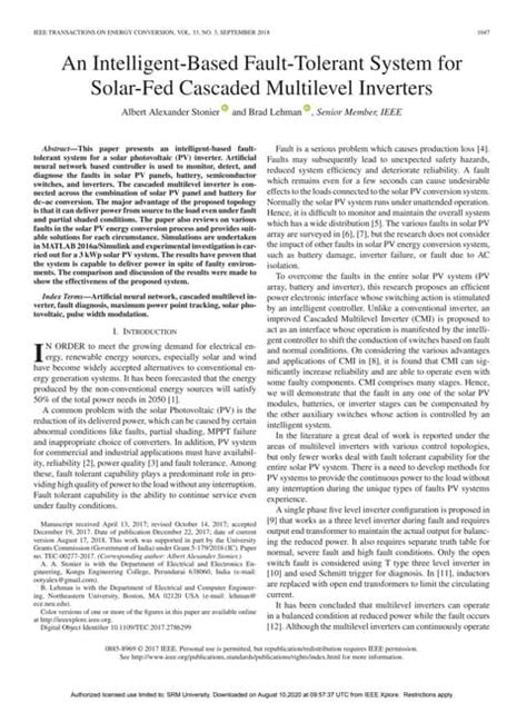 An Intelligent Based Fault Tolerant System 2018 Pdf