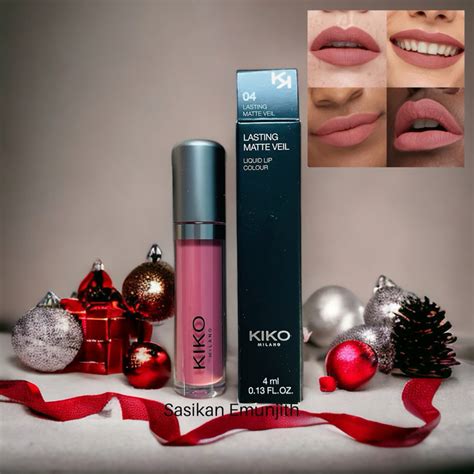สี04 Universal Mauve Kiko Lasting Matte Veil Liquid Lip Colour 4 Ml ลิค
