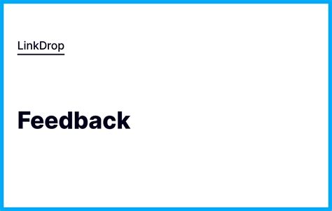 feedback linkdrop
