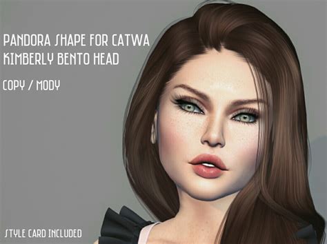 Second Life Marketplace Pandora Shape For Catwa Kimberly Bento Head