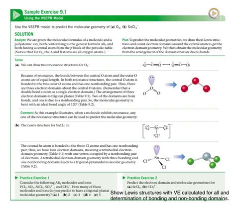 Solved Sample Exercise Using The VSEPR Model Use The Chegg