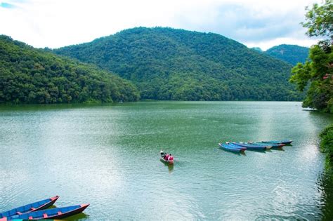 Premium Photo Boats At Phewa Fewa Lake In Pokhara Nepal