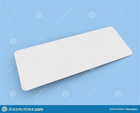 Advertising Paper Mockup On Blue Background Stock Illustration
