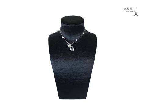 【巴黎站二手名牌專賣店】＊現貨＊christian Dior 真品＊經典logo造型 壓克力串珠墜飾項鍊 Yahoo奇摩拍賣
