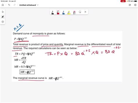 SOLVED A Monopolist Faces The Following Inverse Market Demand P 502 Q
