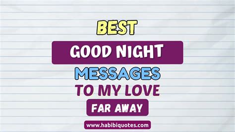 120 Best Goodnight Message To My Love Far Away