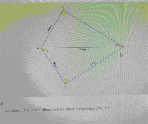 solved a calculate to the nearest kilometre the distance