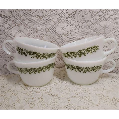 Pyrex Green Drinking Glasses Mercari