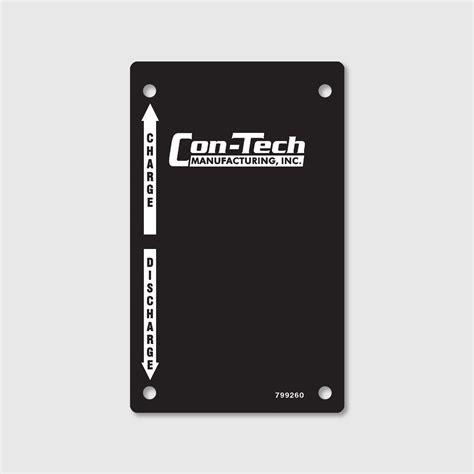 Rear Control Charge Discharge Placard Con Tech Manufacturing
