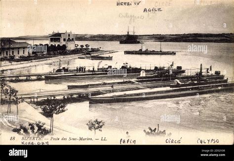 Bizerte Tunesien Franz Sische U Boote Circe Calypso Agile Henri Iv