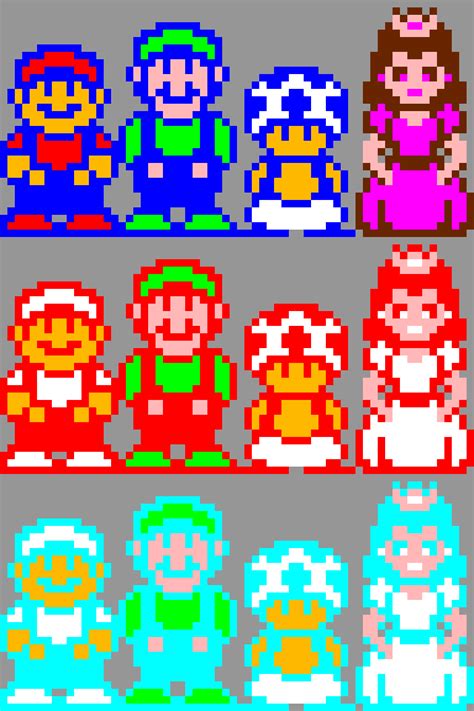 Smb2 Small Sprites Pixel Art Maker