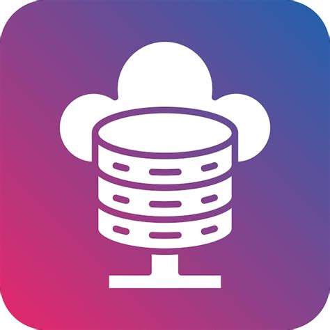 Estilo De Icono De La Base De Datos De Diseño Vectorial En La Nube