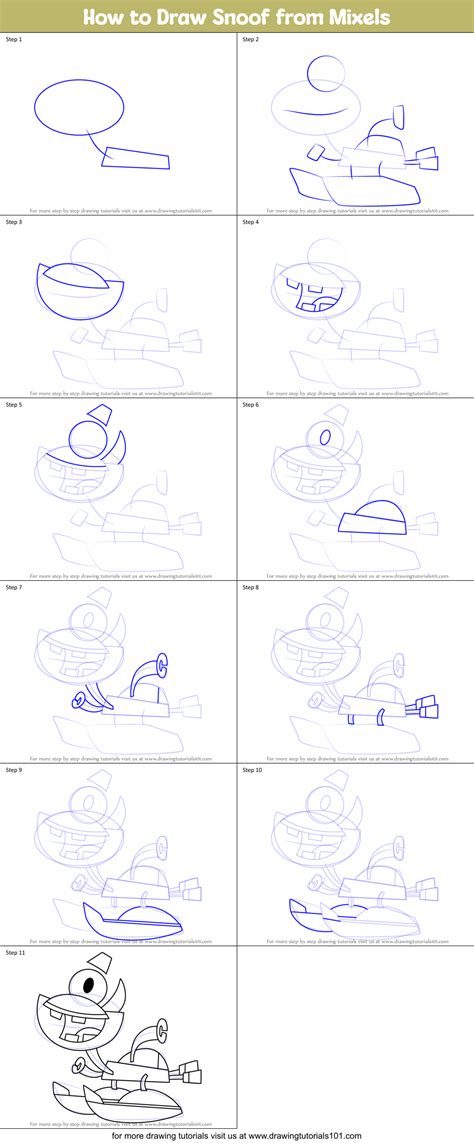 How To Draw Snoof From Mixels Mixels Step By Step