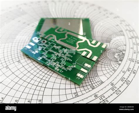 Radio Frequency And Microwave Printed Circuit Board Pcb In Front Of