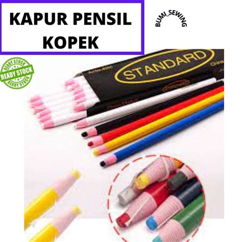 Kapur Pensil Kopek Standard Standard Peel Off Pencil Chalk Shopee